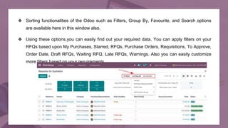 Purchase Dashboard in Odoo 15 | PPT