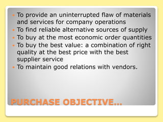 Purchase function and procurement procedure | PPTX