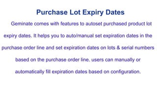 Purchase Lot Expiry Dates | PPT