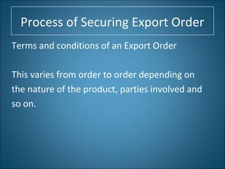 Purchase Order : Exporter , Importer, Buying Agent | PPT