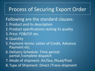 Purchase Order : Exporter , Importer, Buying Agent | PPT