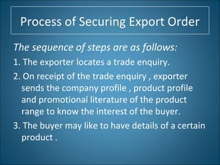 Purchase Order : Exporter , Importer, Buying Agent | PPT