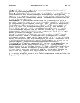 Purchase Order Boilerplate/Standard Terms Examples | DOCX
