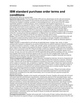 Purchase Order Boilerplate/Standard Terms Examples | DOCX