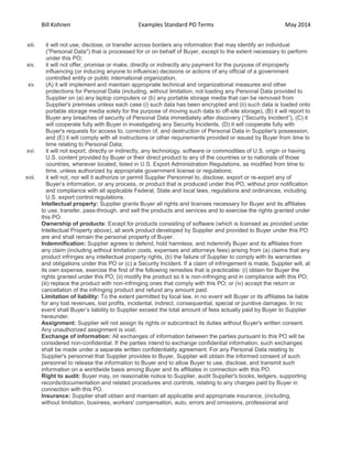 Purchase Order Boilerplate/Standard Terms Examples | DOCX