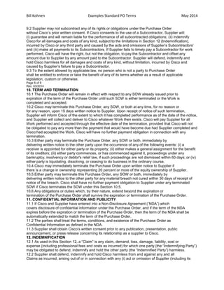 Purchase Order Boilerplate/Standard Terms Examples | DOCX