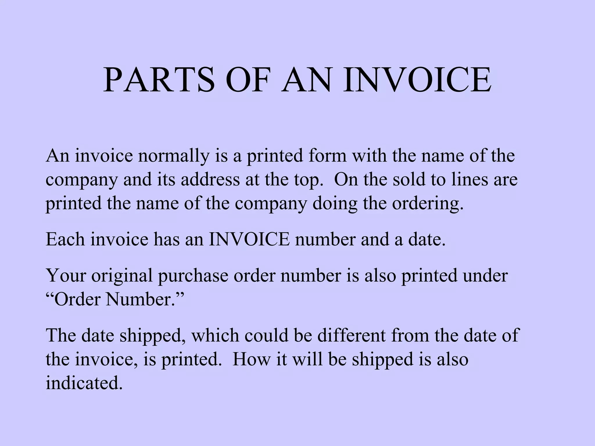 Purchase order & invoices | PPT