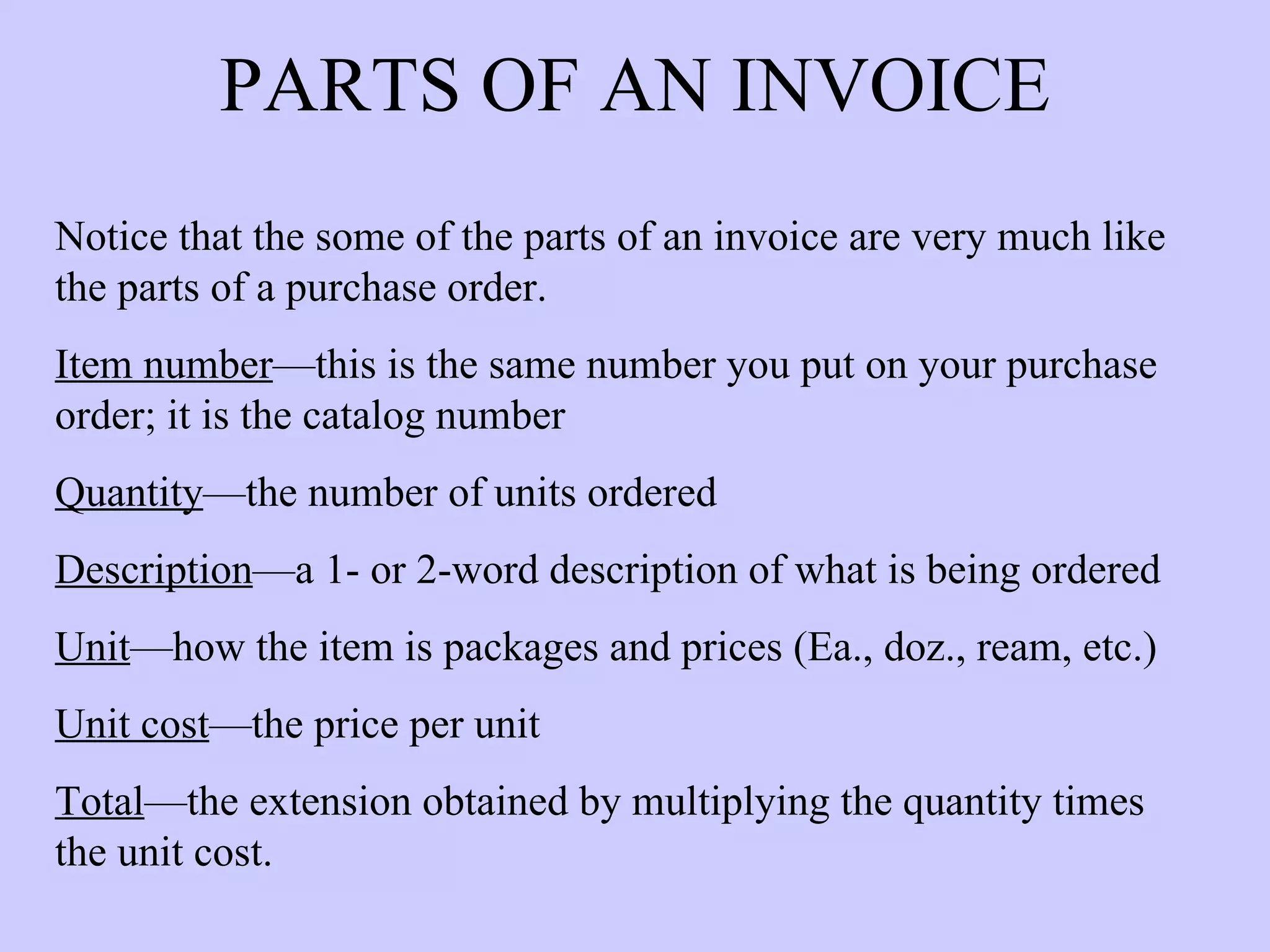 Purchase order & invoices | PPT
