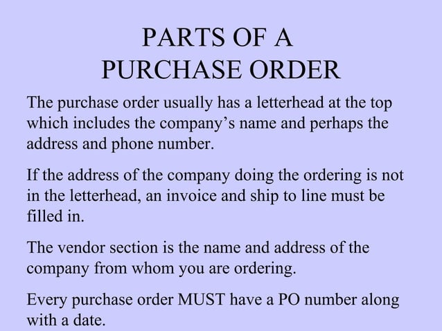 Purchase order & invoices | PPT
