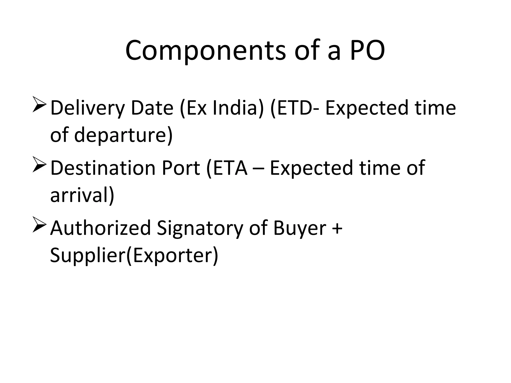 Purchase Order (PO) Content | PPT