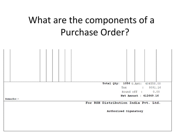 Purchase Order (PO) Content | PPT