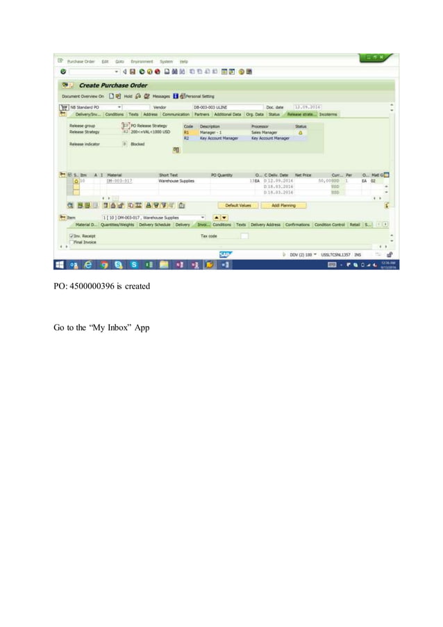 Purchase order release in fiori | DOCX