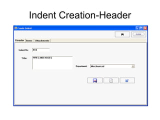 Purchase plus indenting module screenshots | PDF | Business and Finance
