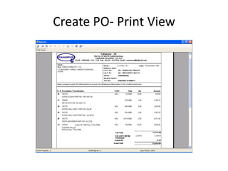 Purchase plus po module screenshots | PDF