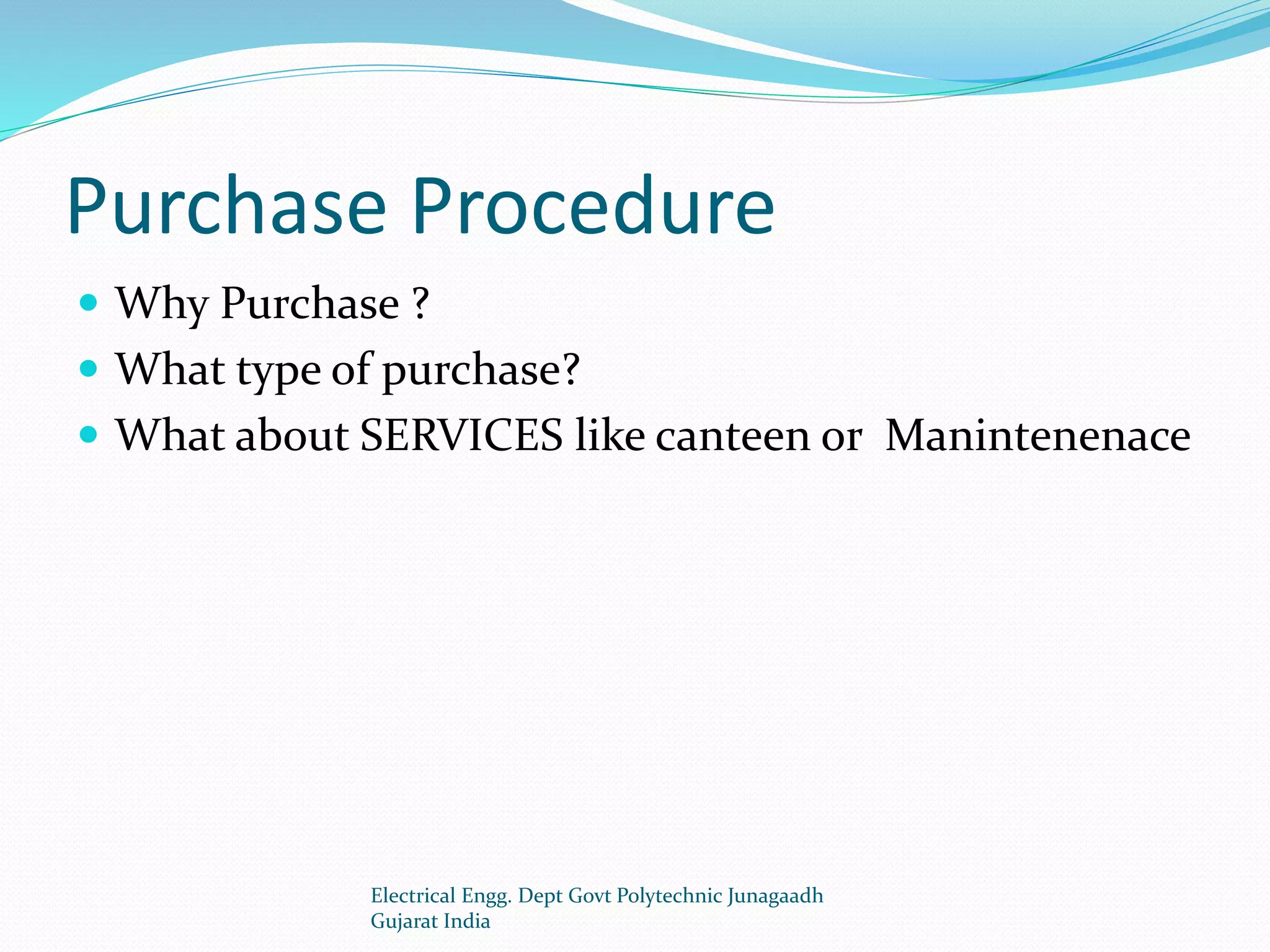 Purchase procedure | PPTX