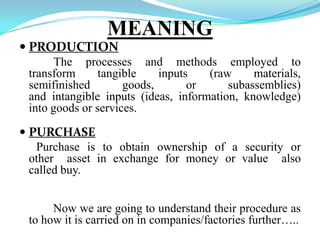 Purchase & production process | PPTX