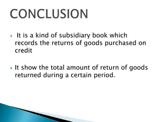 Purchase return book | PPTX