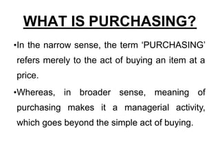 Purchase system | PPTX | Business | Business and Finance