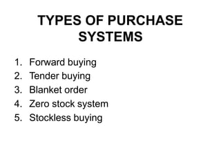 Purchase system | PPTX | Business | Business and Finance