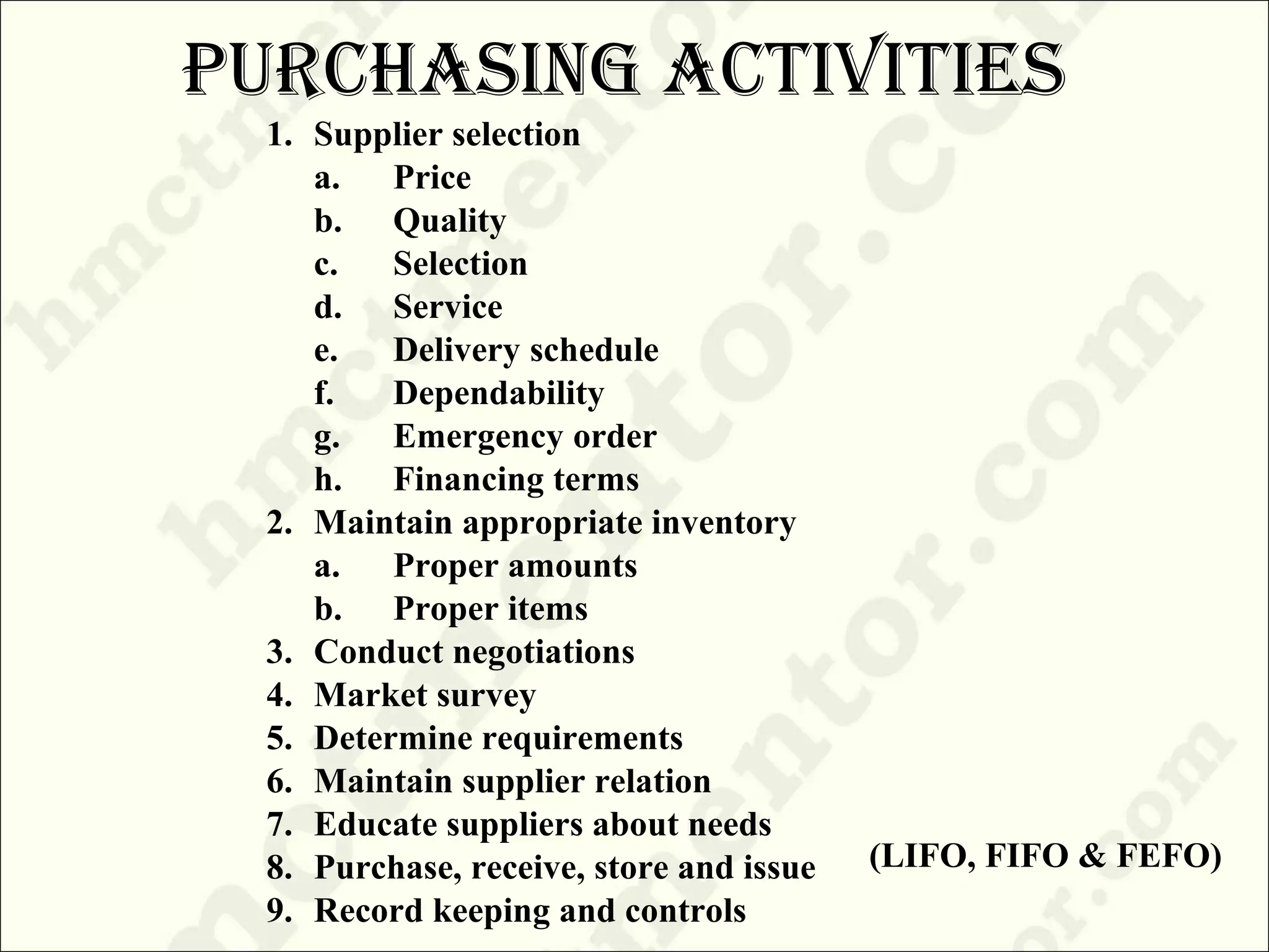 Purchasing | PPT