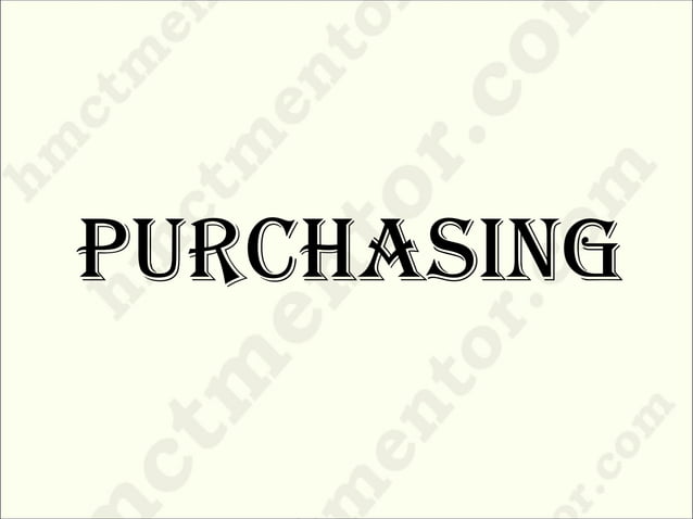 Purchasing | PPT
