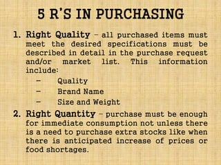 PURCHASING CONTROL POLICIES | PPTX | Grocery Shopping | Shopping