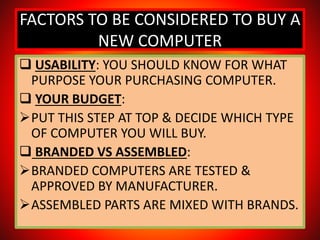 Purchasing a-computer | PPTX