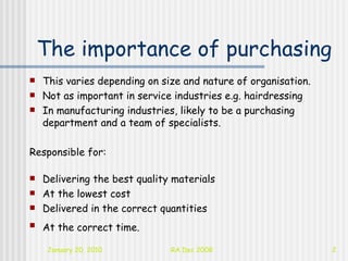 Purchasing And Stock | PPT