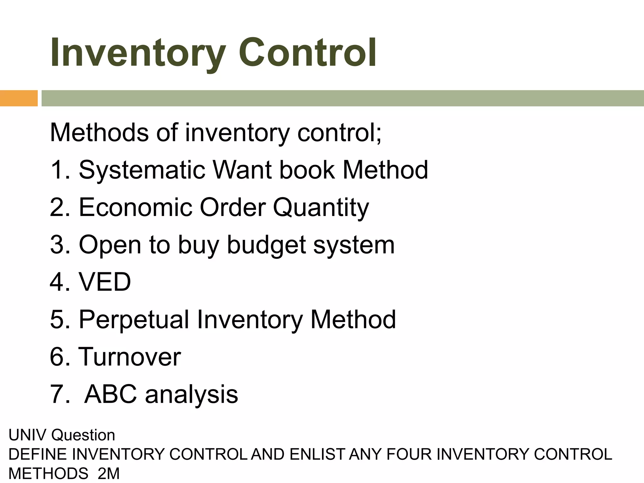 Purchasing and inventory control in drug store | PPTX