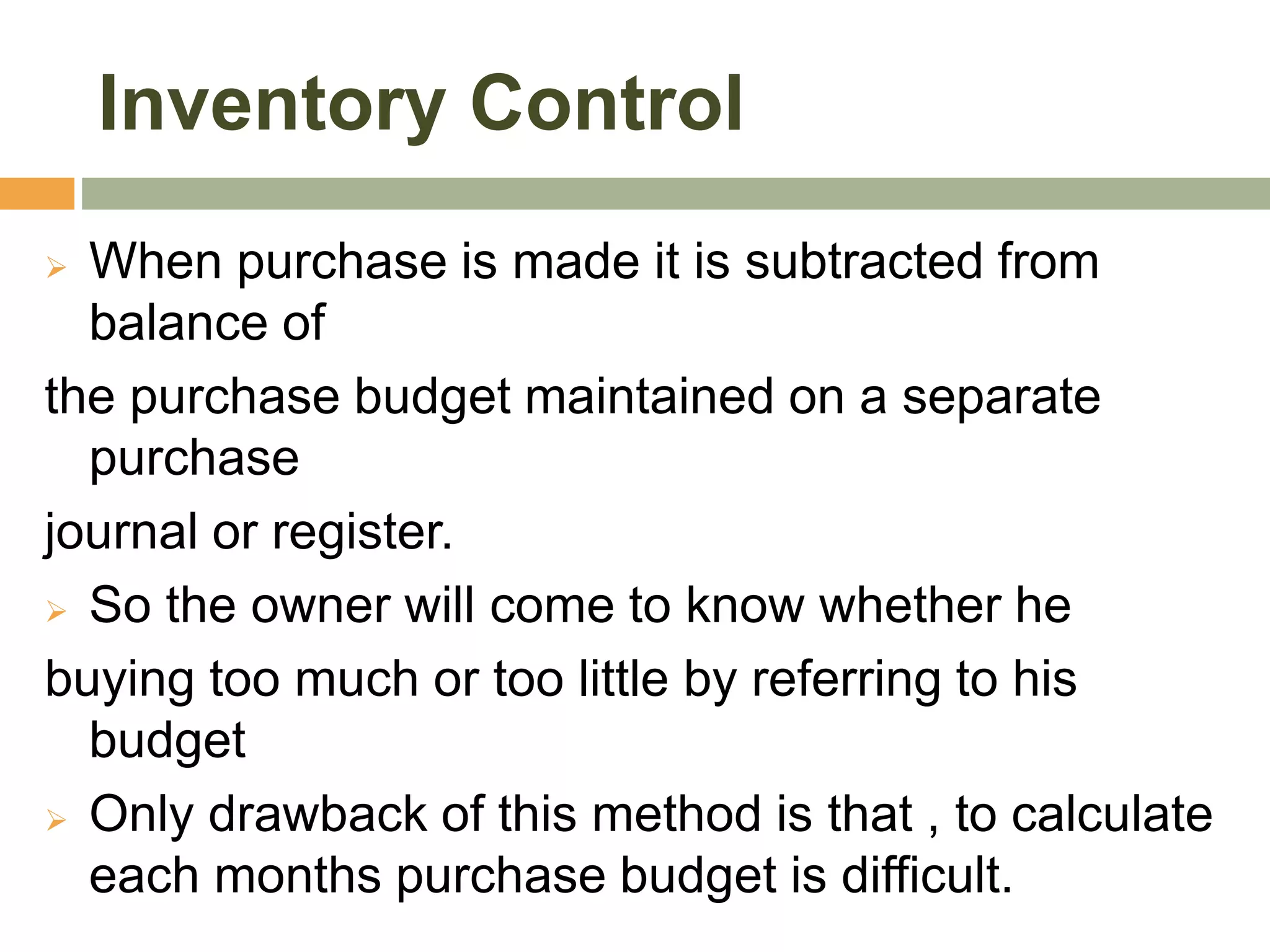 Purchasing and inventory control in drug store | PPTX