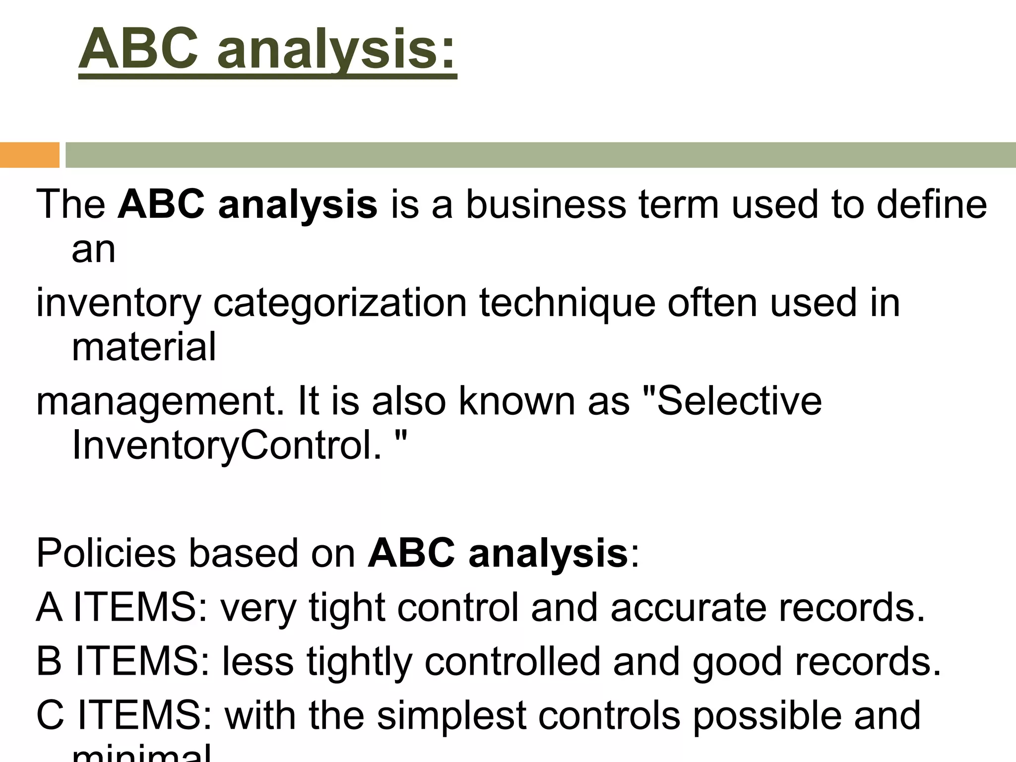 Purchasing and inventory control in drug store | PPTX
