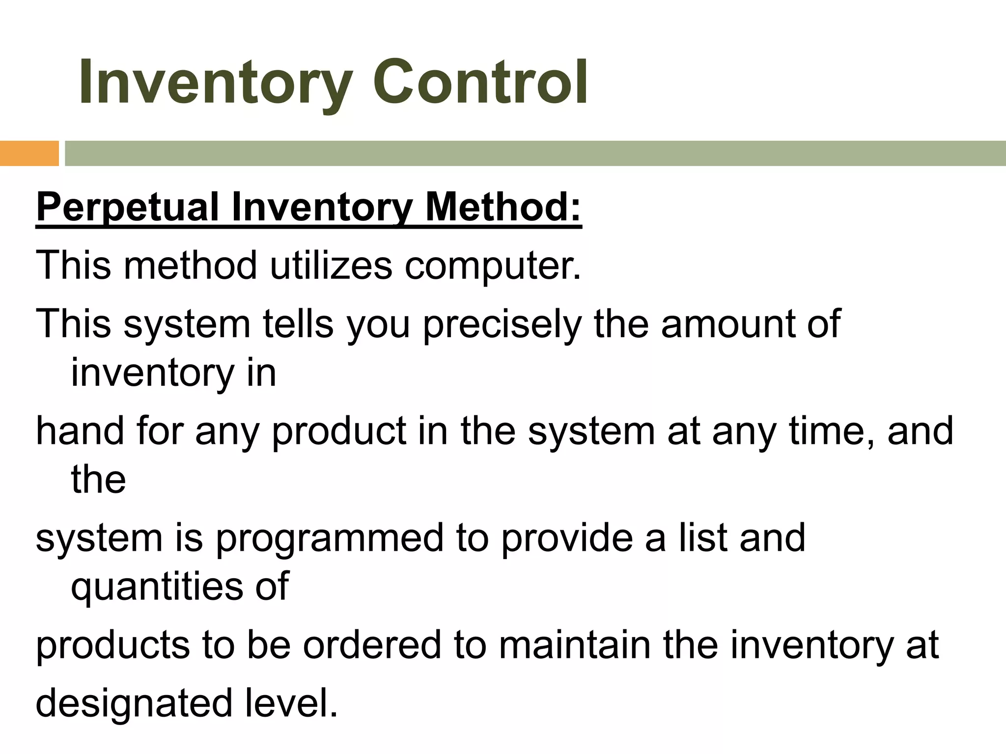 Purchasing and inventory control in drug store | PPTX