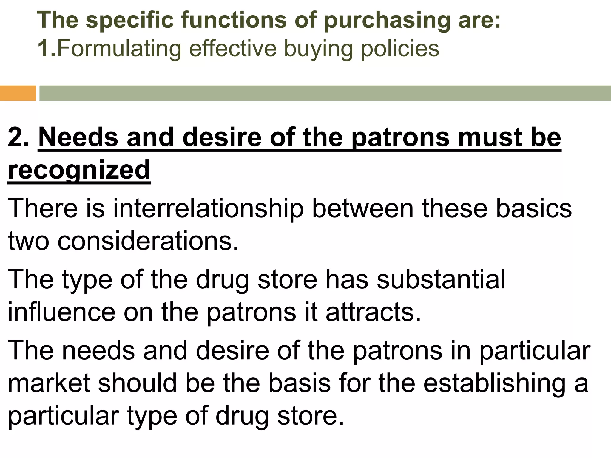 Purchasing and inventory control in drug store | PPTX