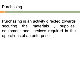 Purchasing and inventory control in drug store | PPTX