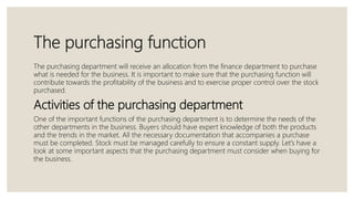 Purchasing and public relations | PPT