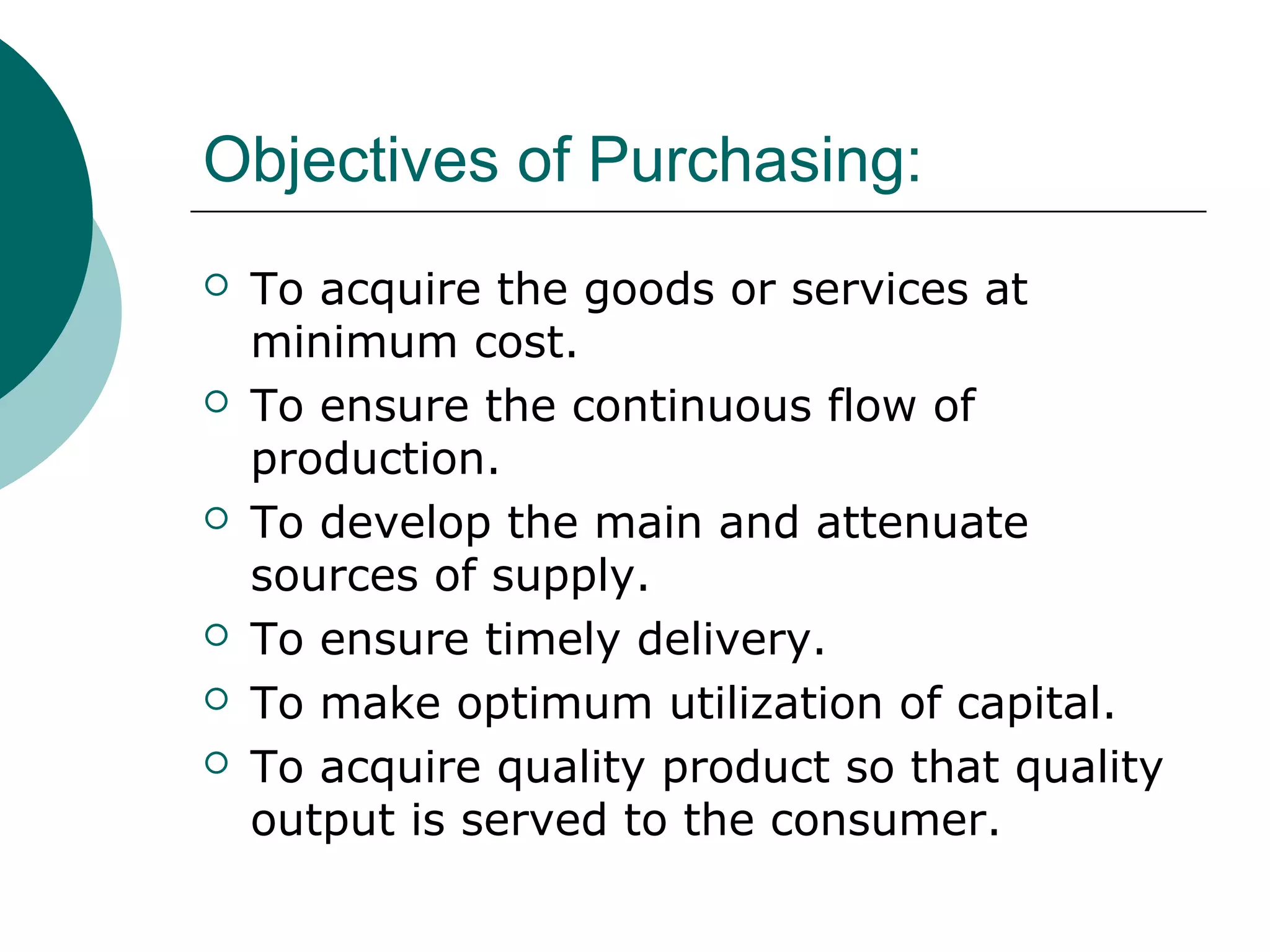 Purchasing and vendor management | PPT