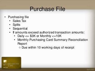 Purchasing Card Executive Overview FY 2018 | PPT