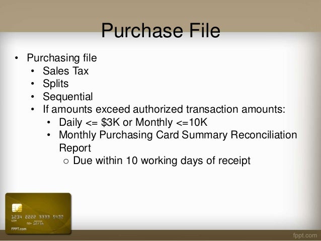 Purchasing Card Executive Overview FY 2018 | PPT