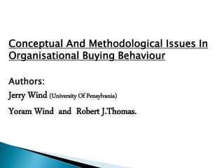 Purchasing center roles & composition | PPTX