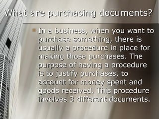 Purchasing documents | PPT