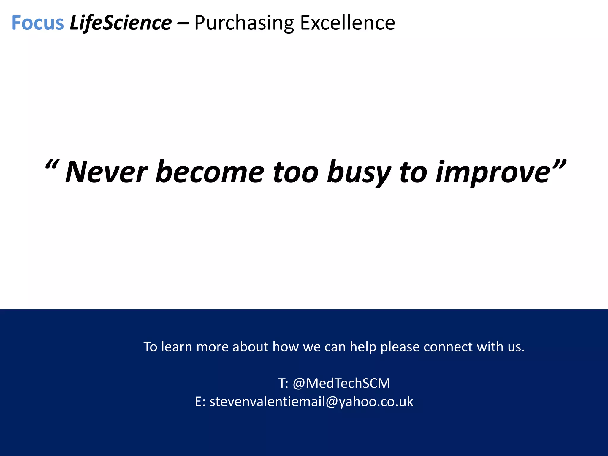 Purchasing excellence roadmap | PDF