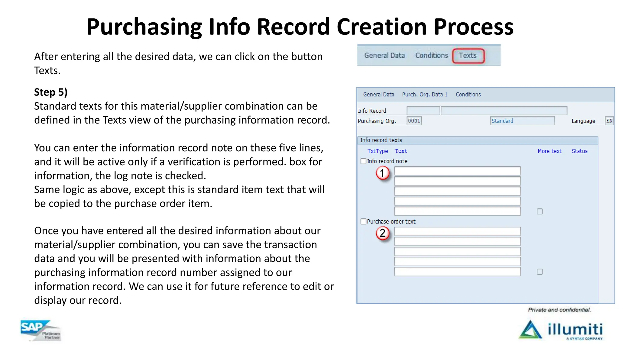 Purchasing Info record Creation en SAP ECC | PPTX