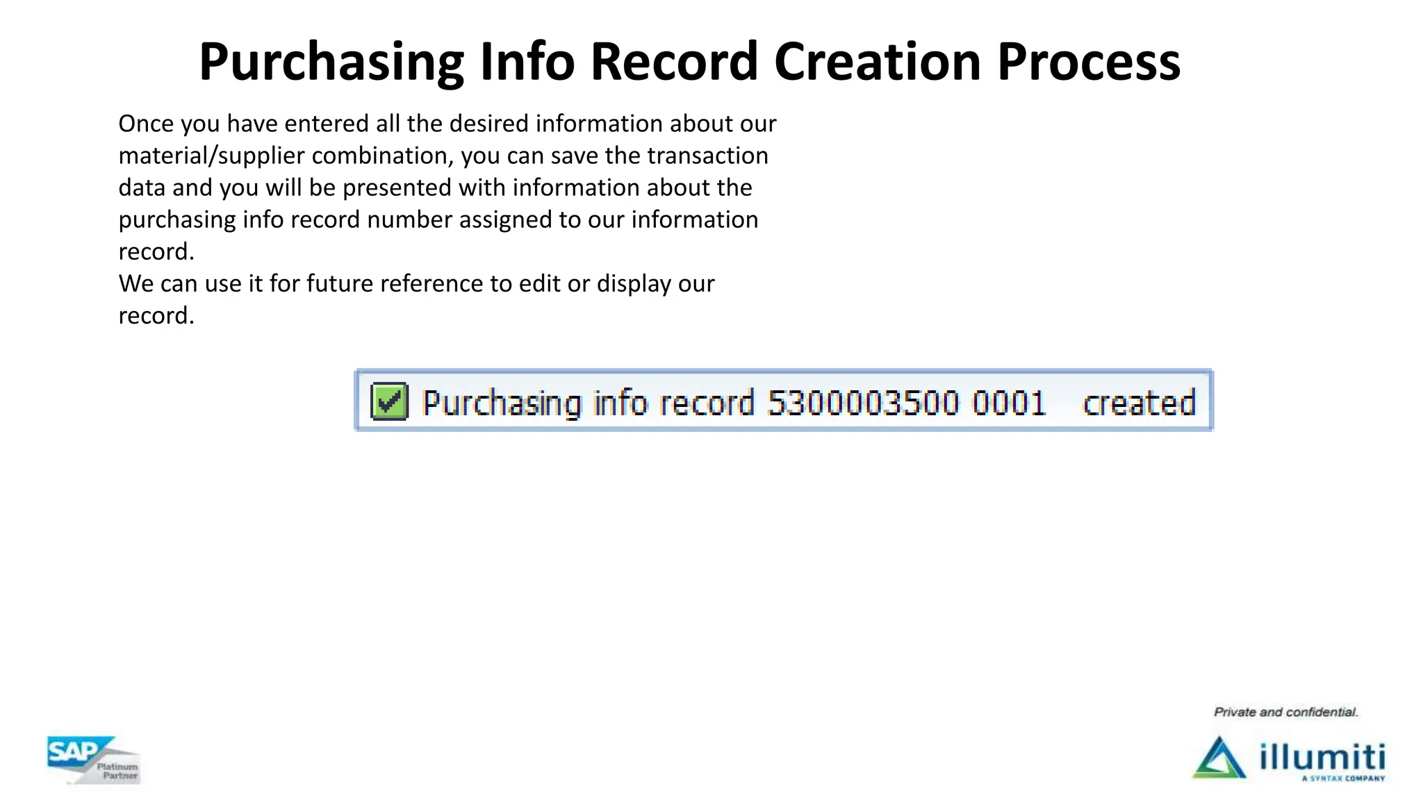 Purchasing Info record Creation en SAP ECC | PPTX