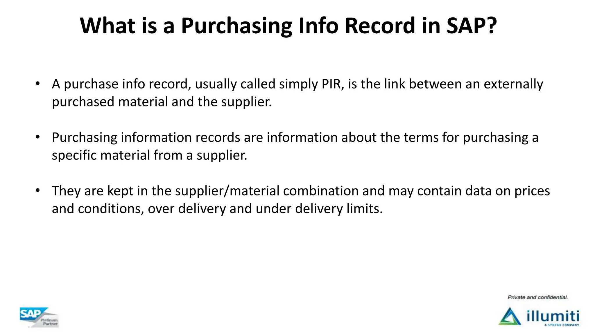 Purchasing Info record Creation en SAP ECC | PPTX
