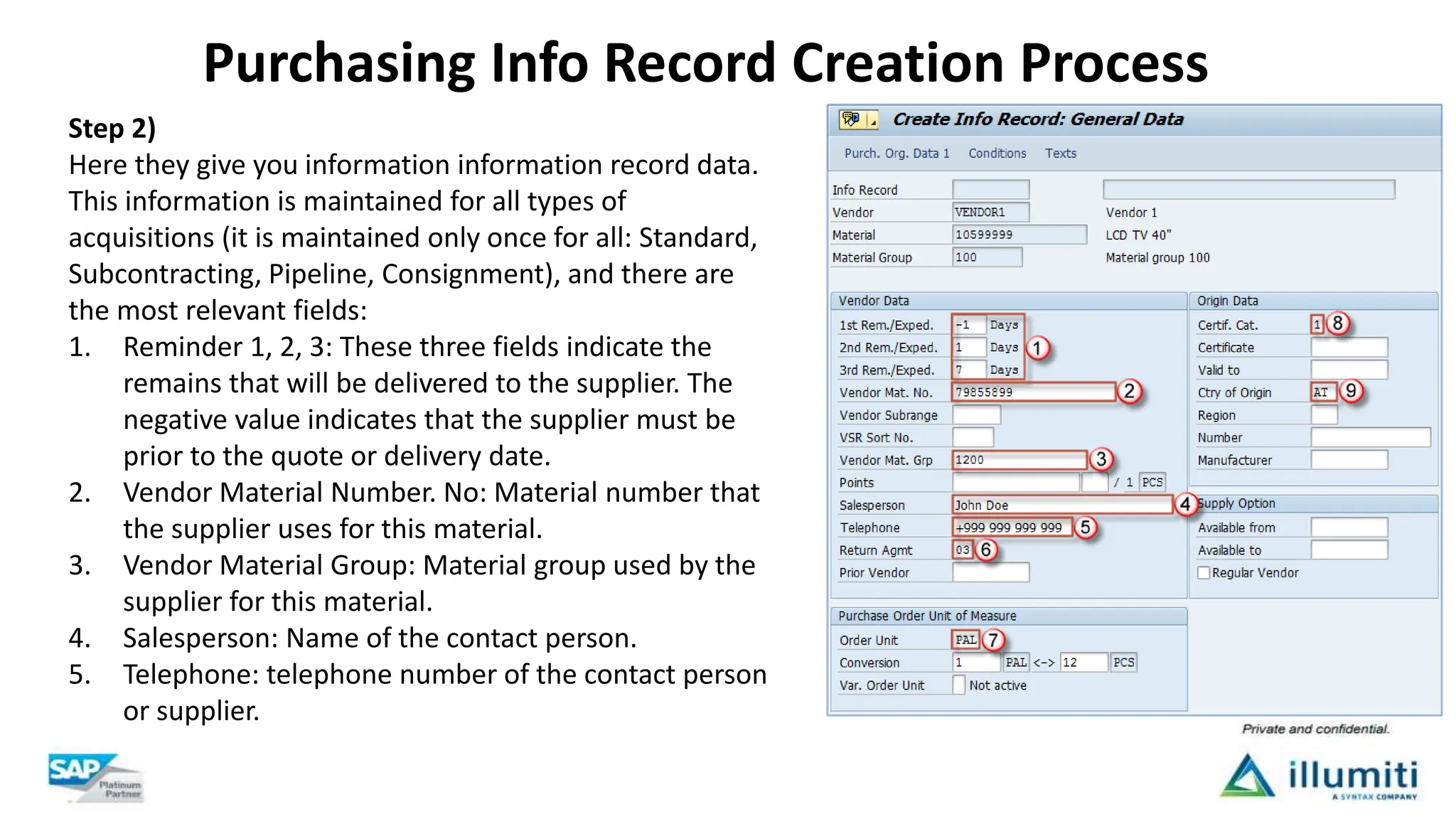 Purchasing Info record Creation en SAP ECC | PPTX