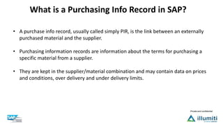 Purchasing Info record Creation en SAP ECC | PPTX