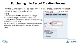 Purchasing Info record Creation en SAP ECC | PPTX