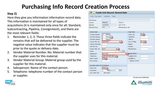 Purchasing Info record Creation en SAP ECC | PPTX