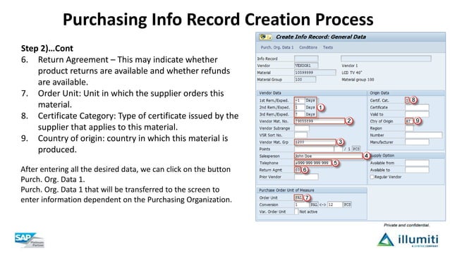 Purchasing Info record Creation en SAP ECC | PPTX