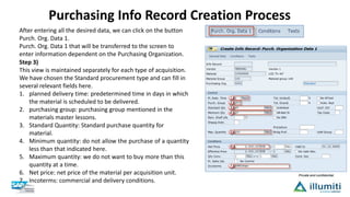 Purchasing Info record Creation en SAP ECC | PPTX